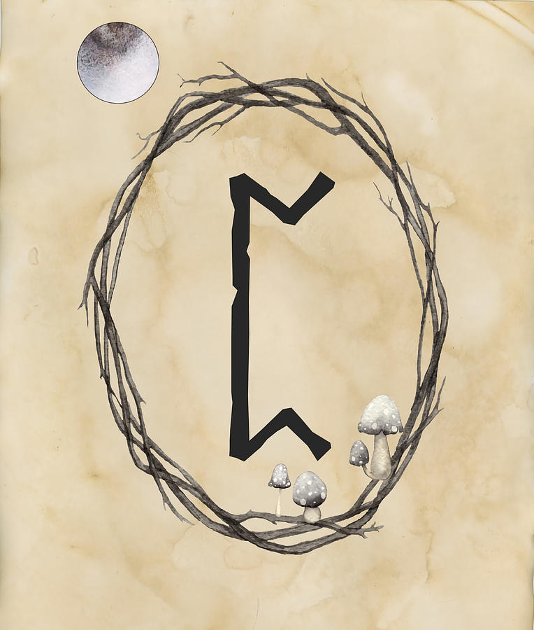 Perthro Rune Elder Futhark Norse Runes Alphabet Painting by Price Kevin ...
