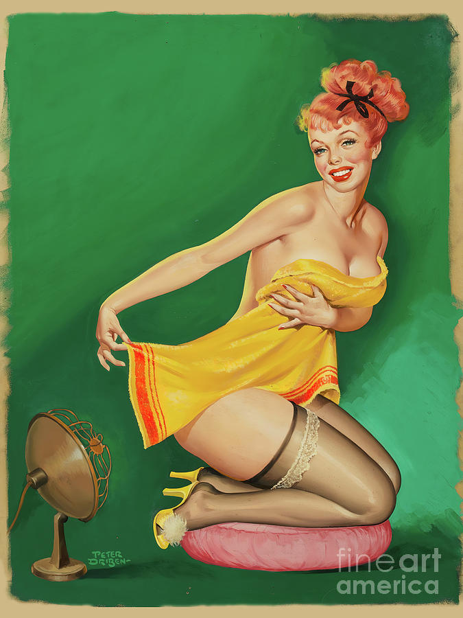 Peter Driben - How to Tickle A Gal's Fancy, Beauty Parade cover, March 1952 Painting by Magical ...