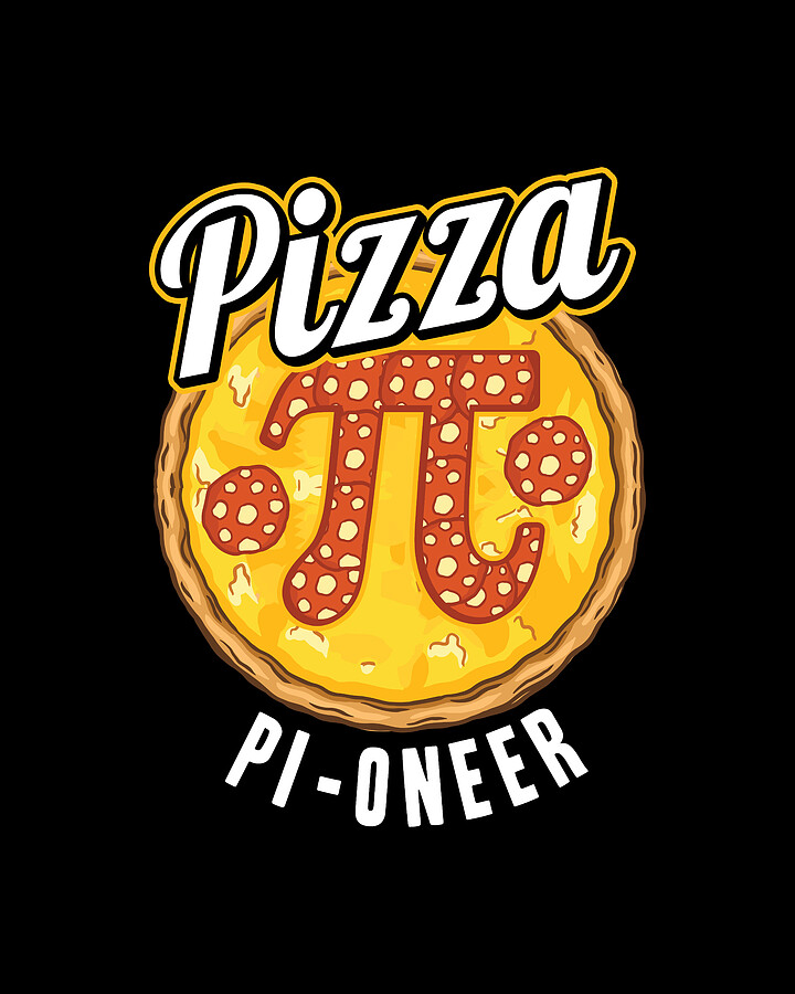 Pi Day Pizza Pi Symbol Math Number Digital Art by Toms Tee Store - Fine ...
