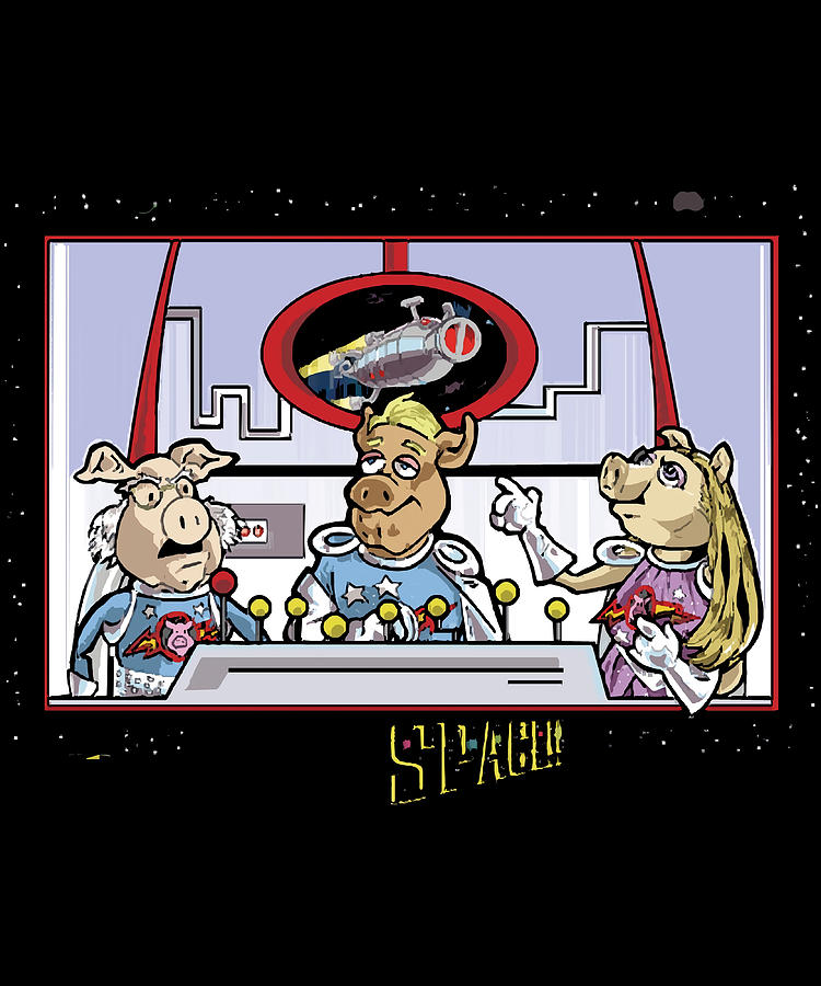 Pigs In Space Poster love Painting by Morgan Ruby | Fine Art America