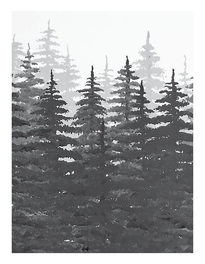 Pine Tree Digital Art by John R Heckman - Fine Art America