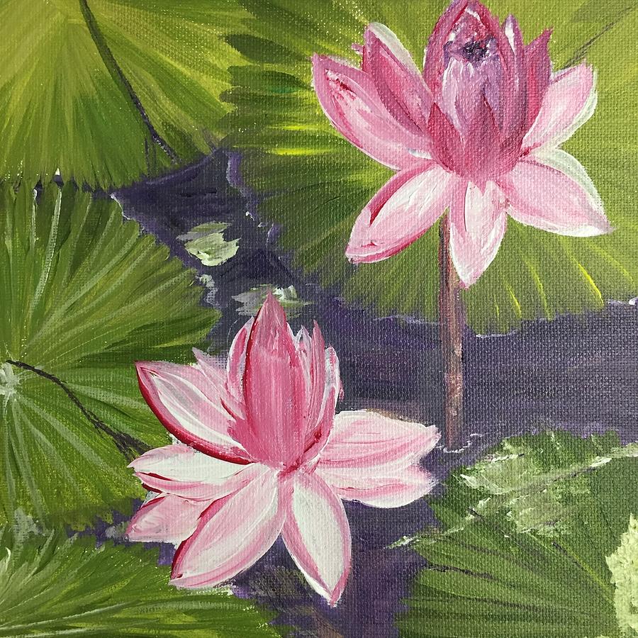 Pink Lilies Painting by Jamie Cielewich - Fine Art America