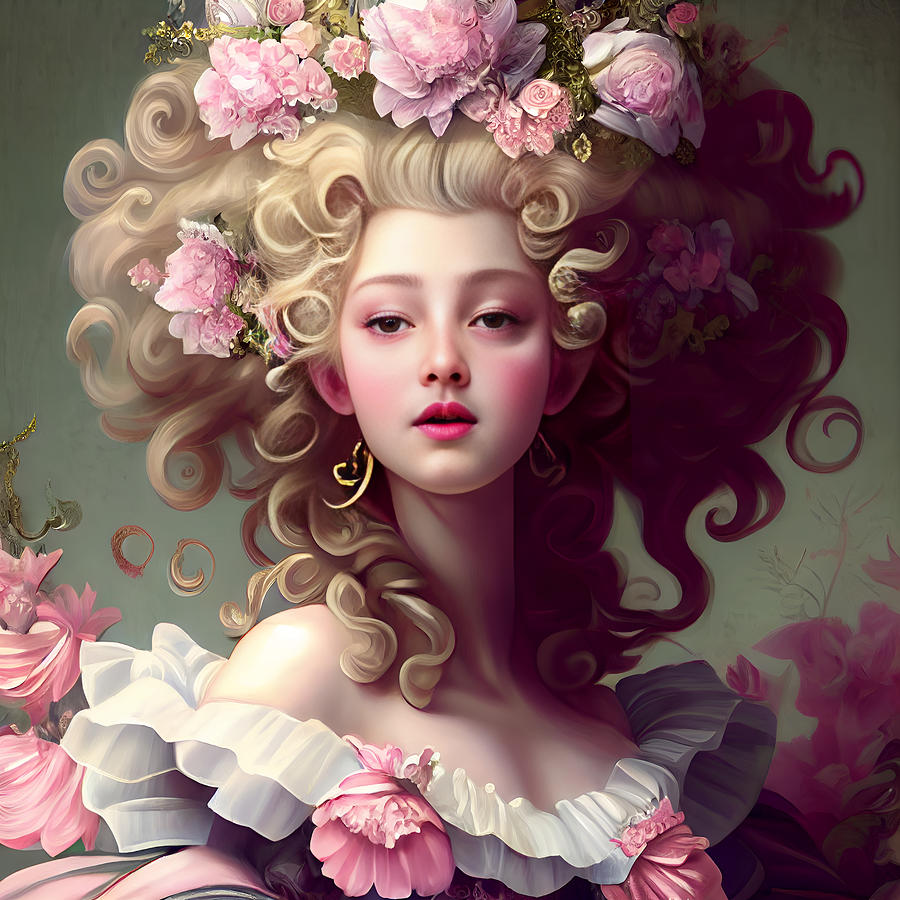 Pink Rococo Roses Digital Art by Traci Martin - Pixels