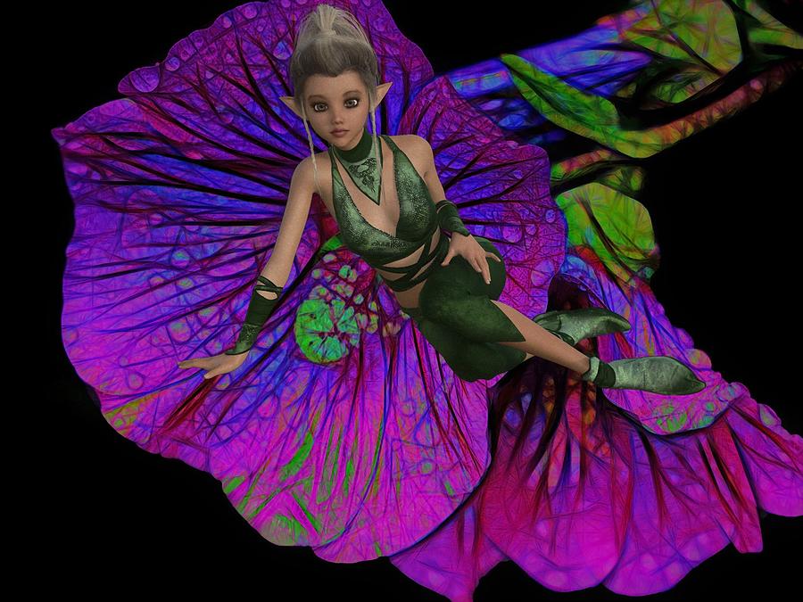 Pixie Rest Digital Art by Julie Grace | Pixels