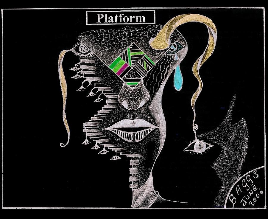 Platform Reversed Drawing by Dr Alwyn Nicholas - Pixels