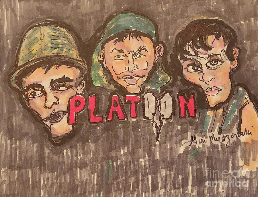 Platoon Johnny Depp Charlie Sheen Tom Berenger Mixed Media by Geraldine Myszenski - Fine Art America