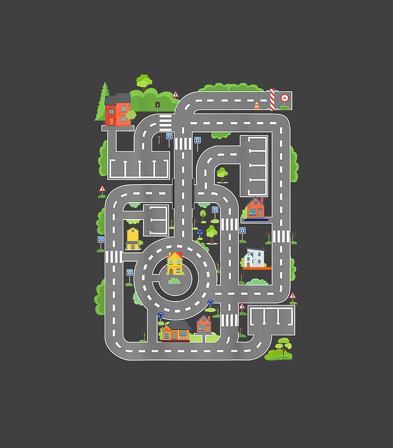 Play Cars On Dads Back Play Mat Car Race Track Family Digital Art by ...