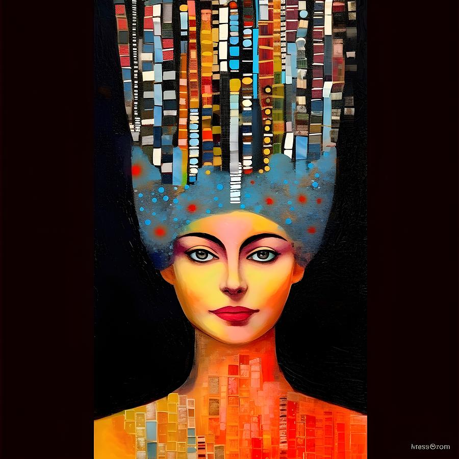 Playful Royalty Young Cleopatra Digital Art by Meta Is Dope - Pixels