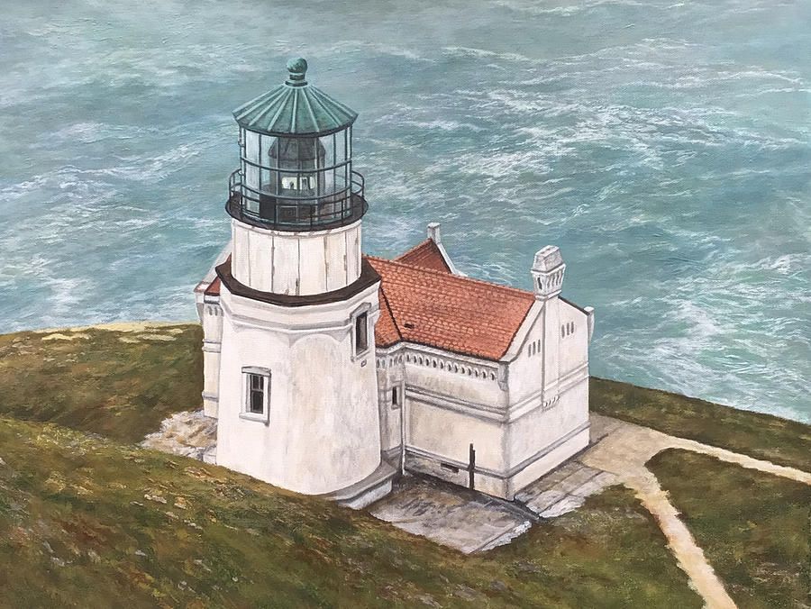 Point Conception Lighthouse Painting by Glenda Stevens - Fine Art America