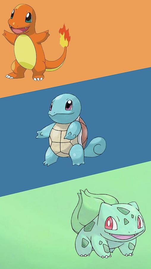 Pokemon Charmander, Squirtle and Bulbasaur Digital Art by Jose Alberto - Fine Art America