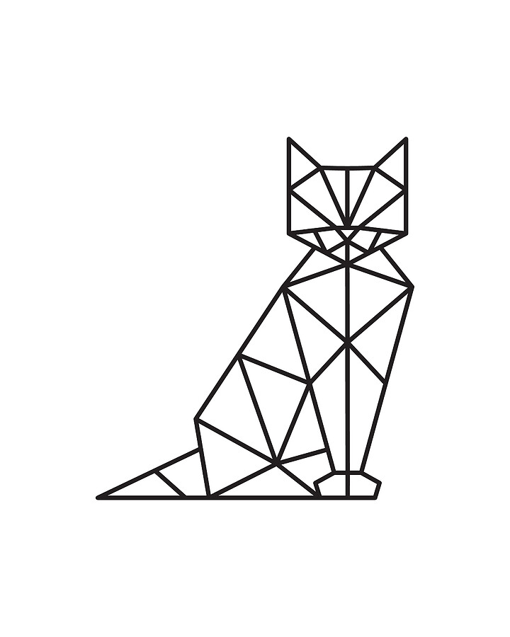 Polygon Cat Digital Art by Manuel Schmucker - Fine Art America