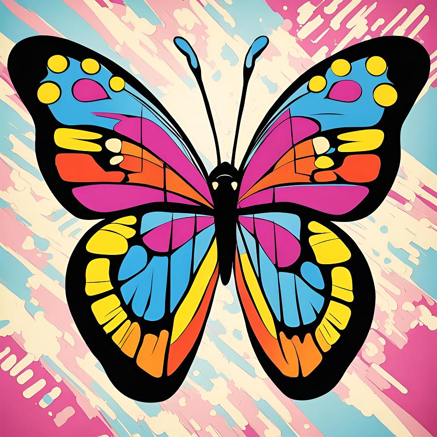 Pop art butterfly Digital Art by Kristen O'Sullivan - Fine Art America