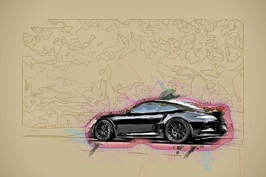 Porsche 911 Gt3 Rs 2017 Sports Coupe Black Wheels German Cars Mixed Media by Ola Kunde - Fine ...