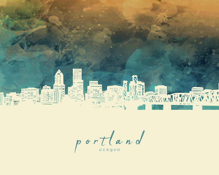 Portland Skyline Panorama 2 Digital Art by Bekim M - Pixels