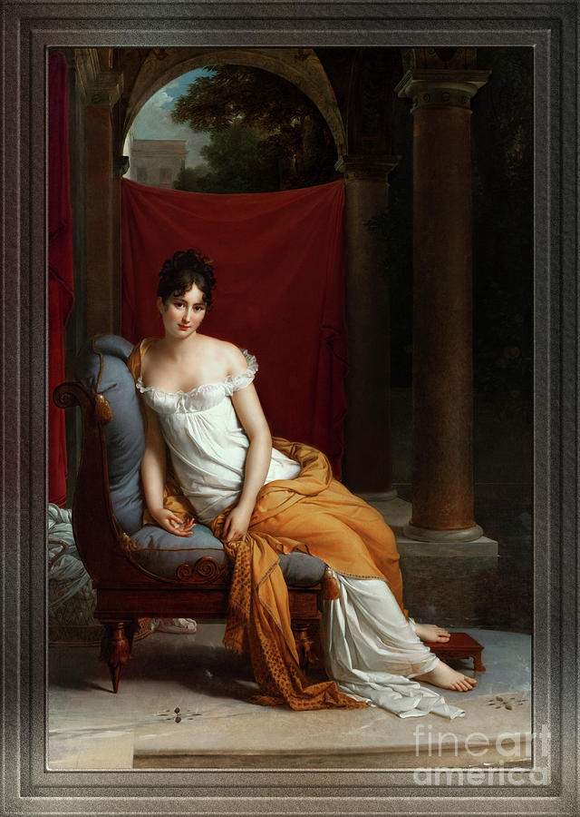 Portrait de Juliette Recamier by Francois Pascal Simon Baron Gerard Old ... Portrait de Juliette Recamier by Francois Pascal Simon Baron Gerard Old ...