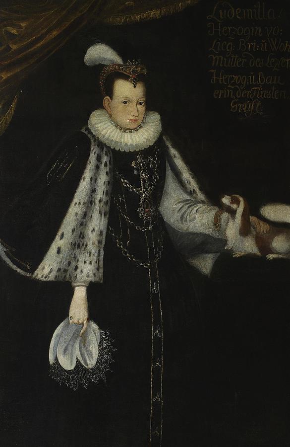 Portrait of Anna Radziwill nee Kettler 1567-1617 Drawing by Anonymous ...