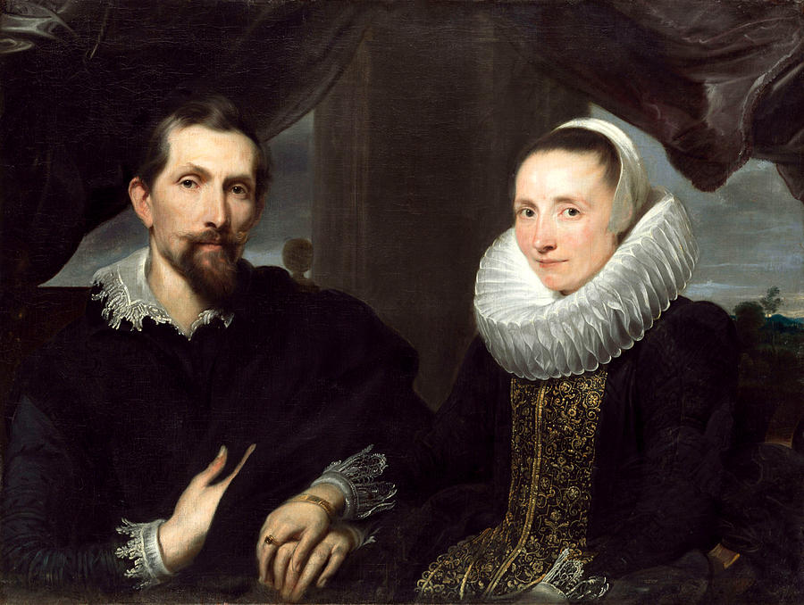 Portrait of Frans Snyders and his Wife Painting by Anthony van Dyck - Fine Art America