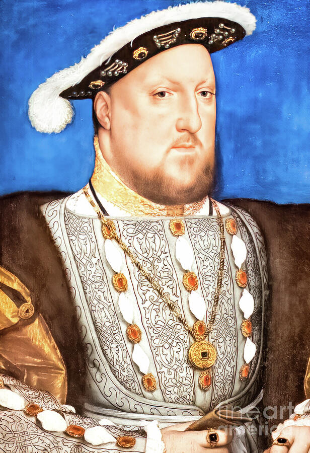 Portrait of Henry VIII of England by Hans Holbein 1537 Painting by Hans ...