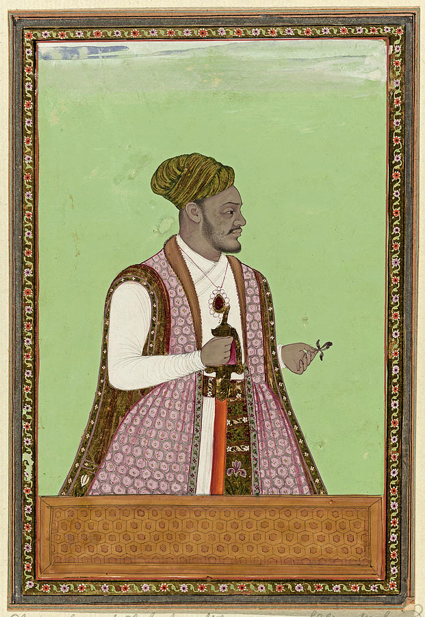 Portrait of Khawwas-Khan, the Abyssinian, the supreme commander peshwa ...