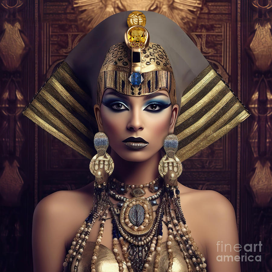 portrait of Nefertiti 2 Digital Art by Mark Ashkenazi - Pixels portrait of Nefertiti 2 Digital Art by Mark Ashkenazi - Pixels