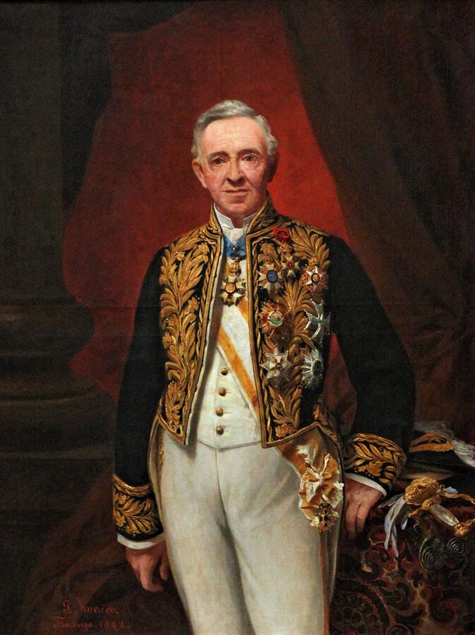 Portrait of the counsellor Lopes Neto Painting by Pedro Americo - Fine ...