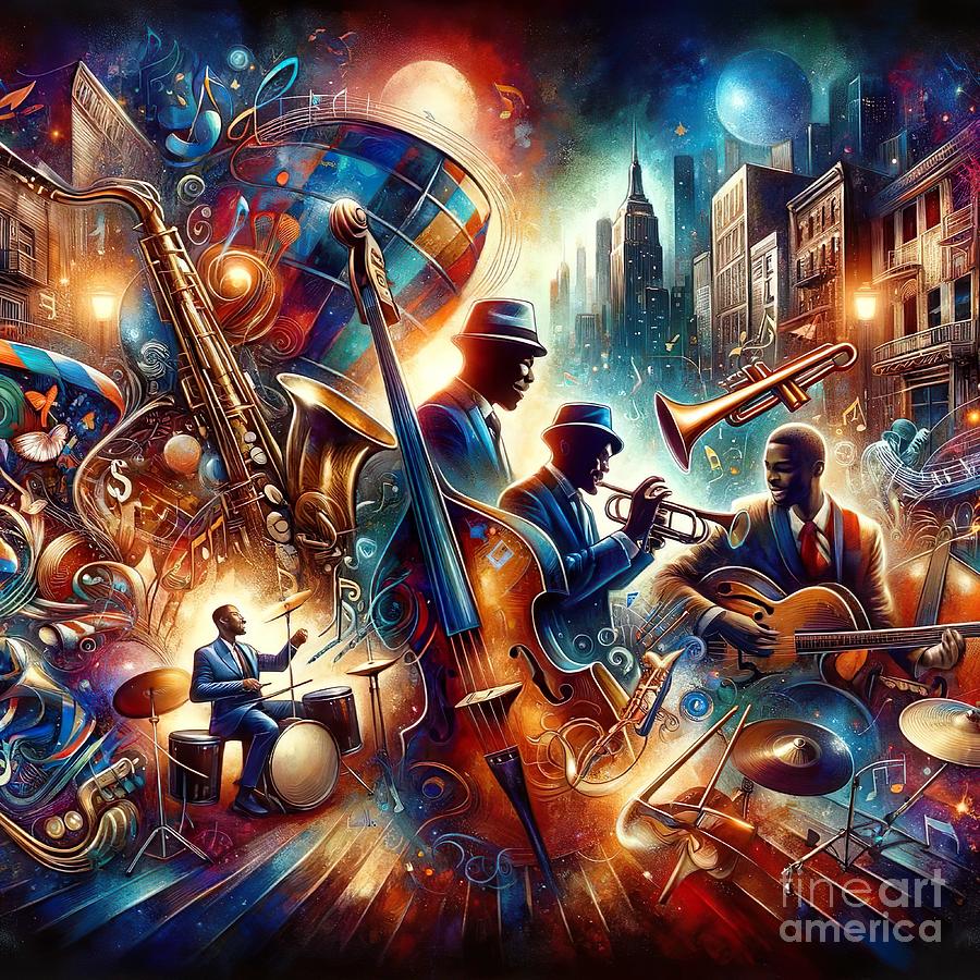 Poster collage of jazz music -6 Digital Art by Movie World Posters ...