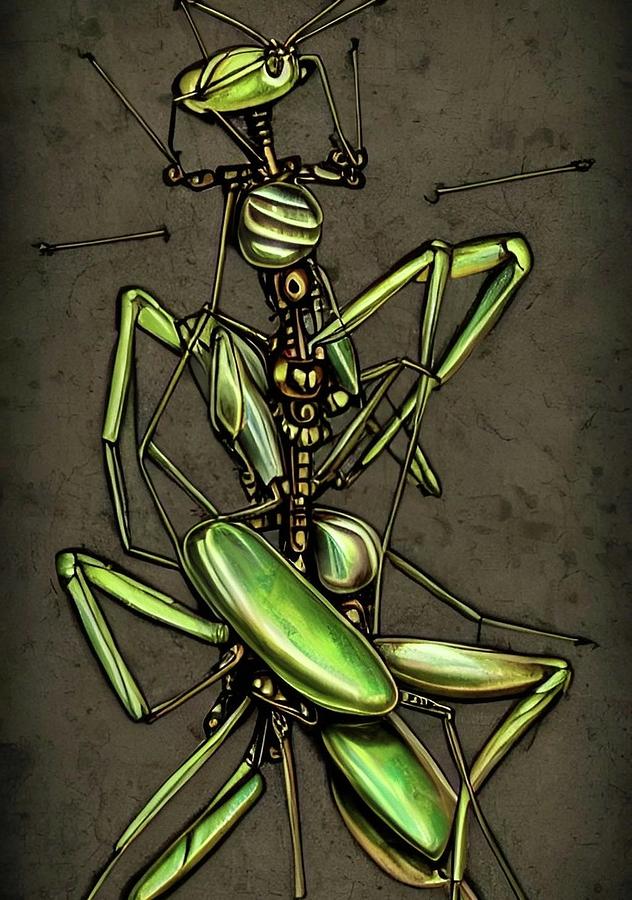 Praying Mantis Digital Art by Dr Panacea - Pixels