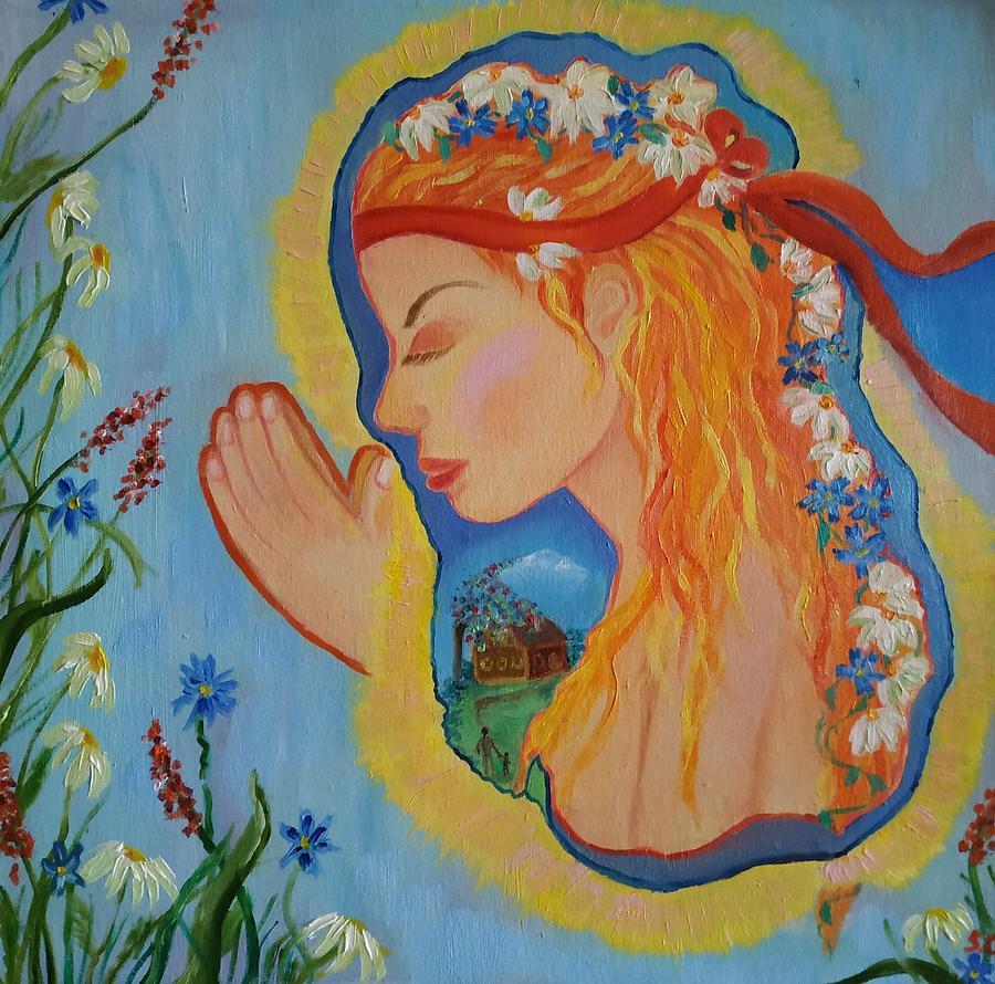 Praying woman Painting by Svitlana Duvanova - Fine Art America