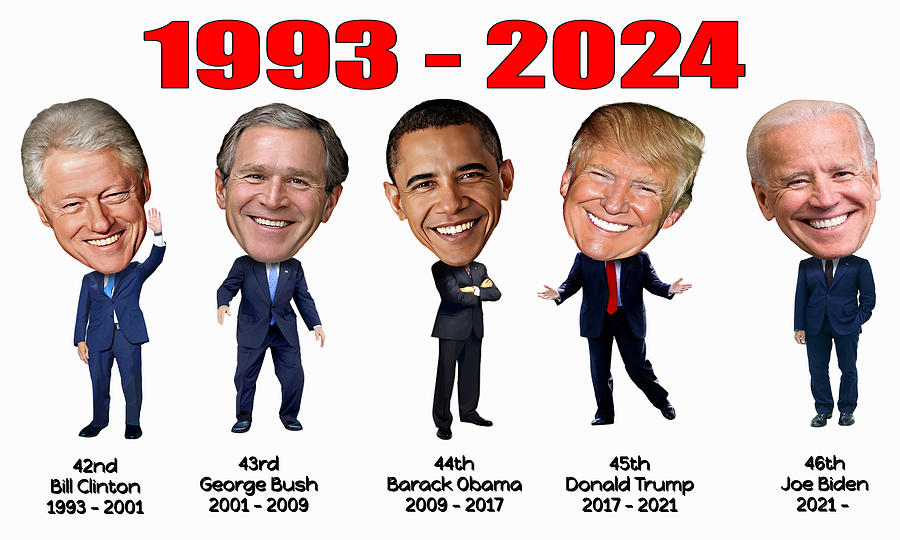 Presidents 1993-2024 Digital Art by Mark Heller - Pixels