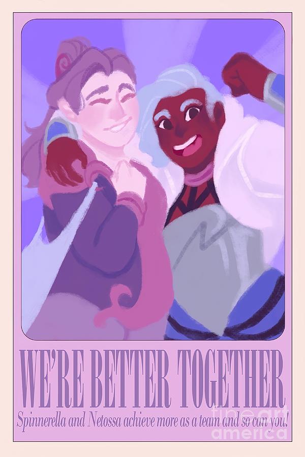 Princess PSA Spinnerella and Netossa Painting by Morgan Russell | Pixels