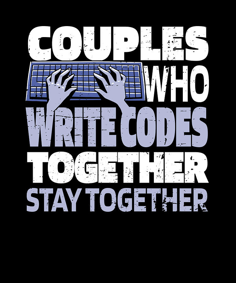 Programmer Couple Programming Software Engineer Coder Digital Art By Crazy Squirrel Fine Art