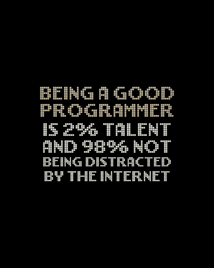 Programmer Humor 2 Talent 98 Not Being Distracted by Internet Computer Programmer Gift Drawing ...