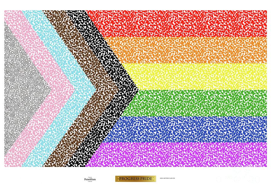 Progress Pointillism Digital Art by Pride Flags - Pixels