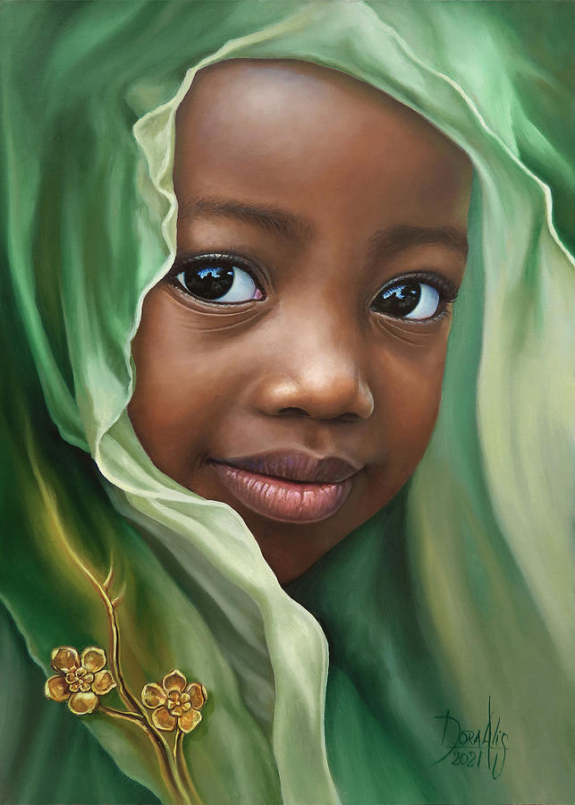 Prosperity Portrait 10 Oil on cardboard 35x50 cmts 2021 Painting by Dora Alis Mera V - Fine Art ...