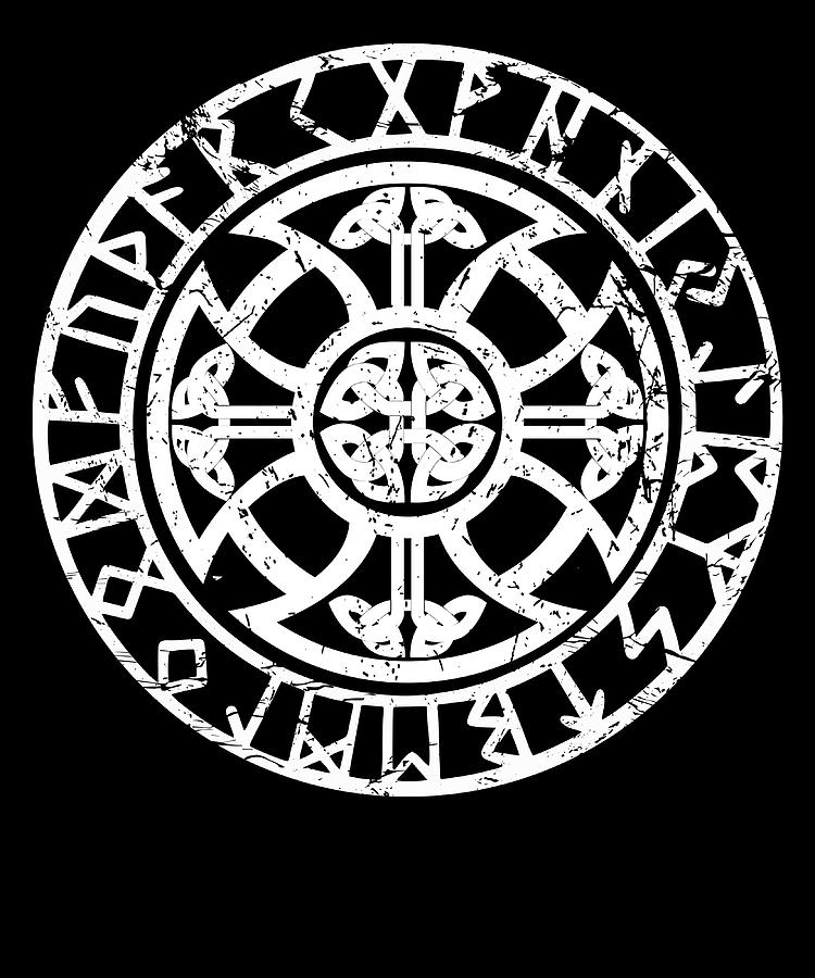 Protection Shield Knot Celtic Norse Viking Painting by Jake Danielle ...