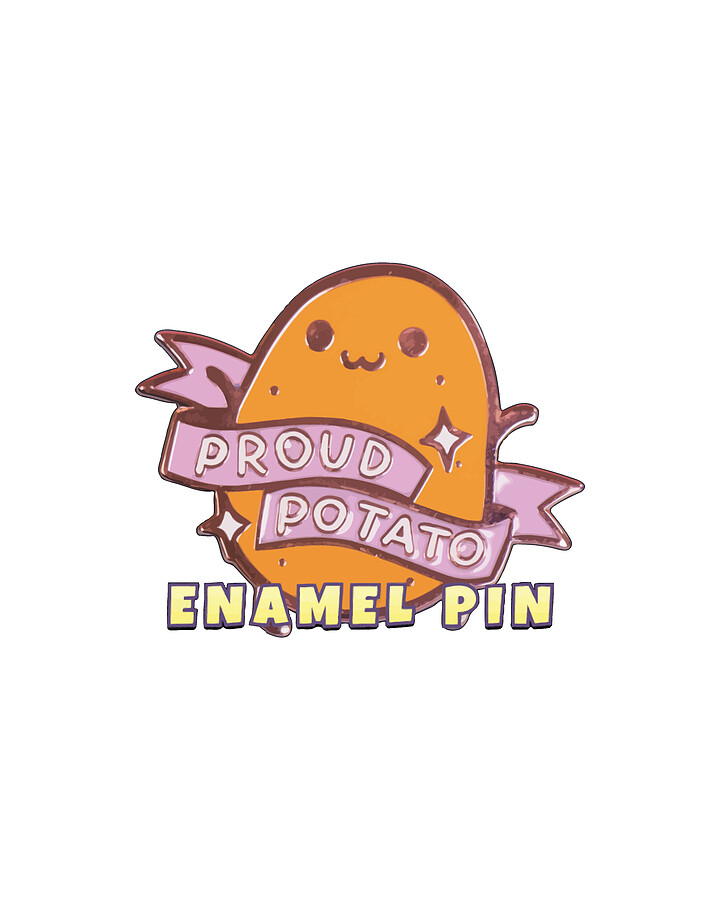 Proud Potato Enamel Pin Digital Art by Ruth Miller - Fine Art America