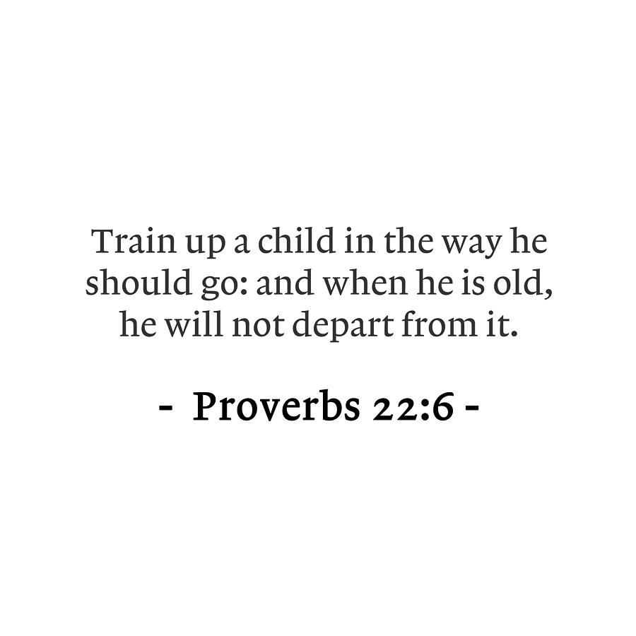 Proverbs 22 6 Train up a child in the way he should go and when he is ...