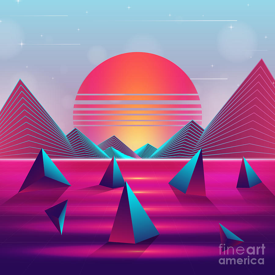 Psychedelic Synthwave Digital Art by Ez Manuel - Fine Art America