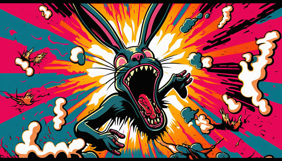 Psycho Rabbit 2 Digital Art by Shane Parten - Fine Art America