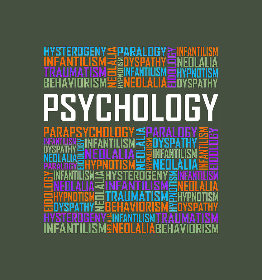Psychology Words Painting by Yvette Reynolds | Pixels