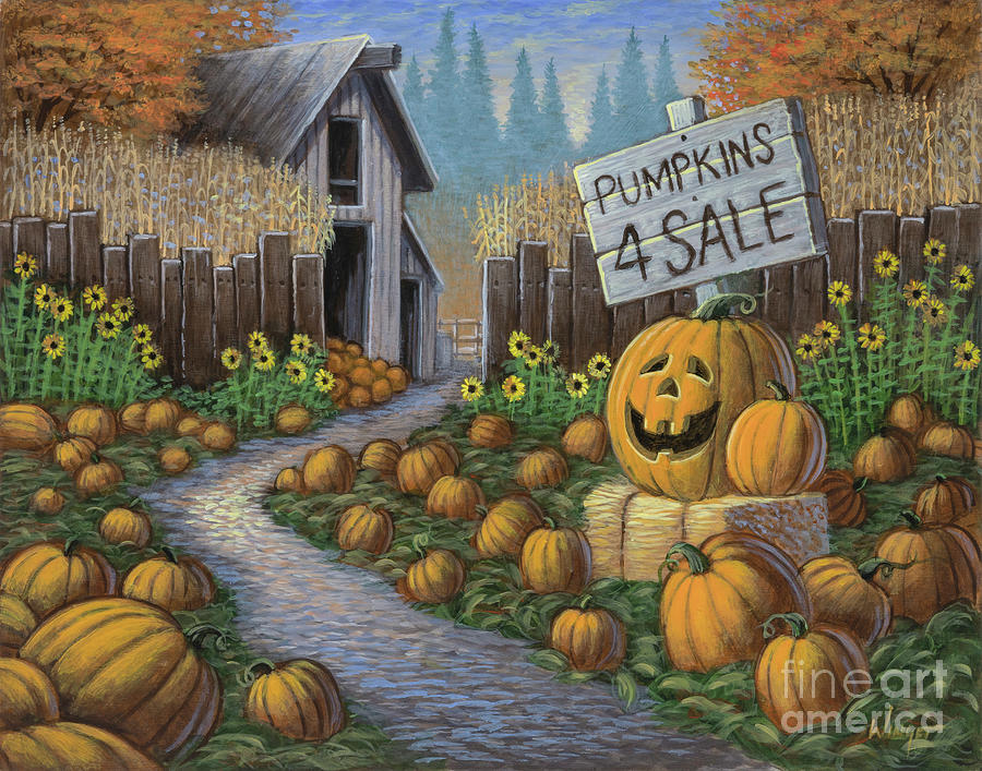 Pumpkin Patch Painting by Brian Winget - Fine Art America