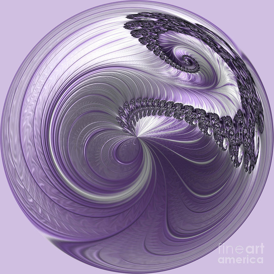 Purple Elegance Orb Twenty Eight Digital Art by Elisabeth Lucas - Fine ...