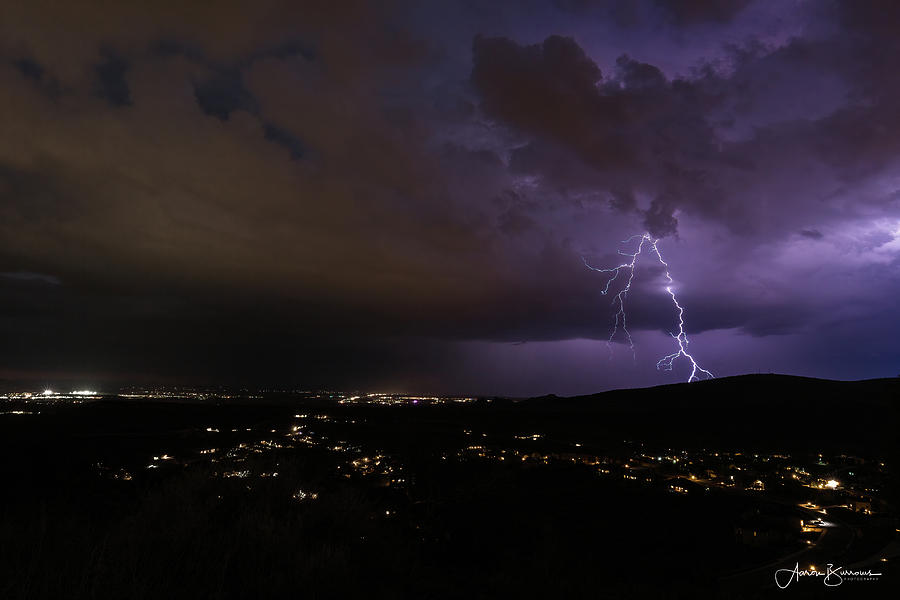 Purple Strike Photograph by Aaron Burrows