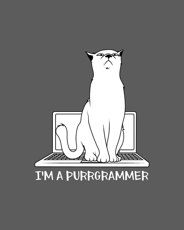 Purrgrammer - Programmer Cat For Men Women Kids Software Engineer ...