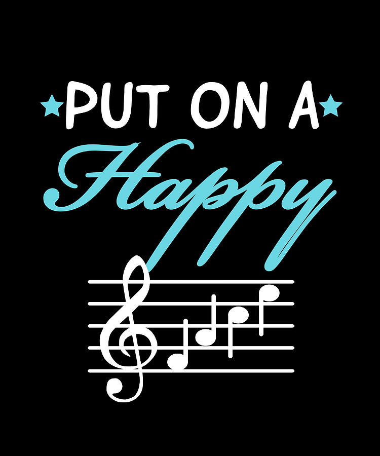 Put On A Happy Face Funny Music Teacher Gift Painting by Watson Daisy ...