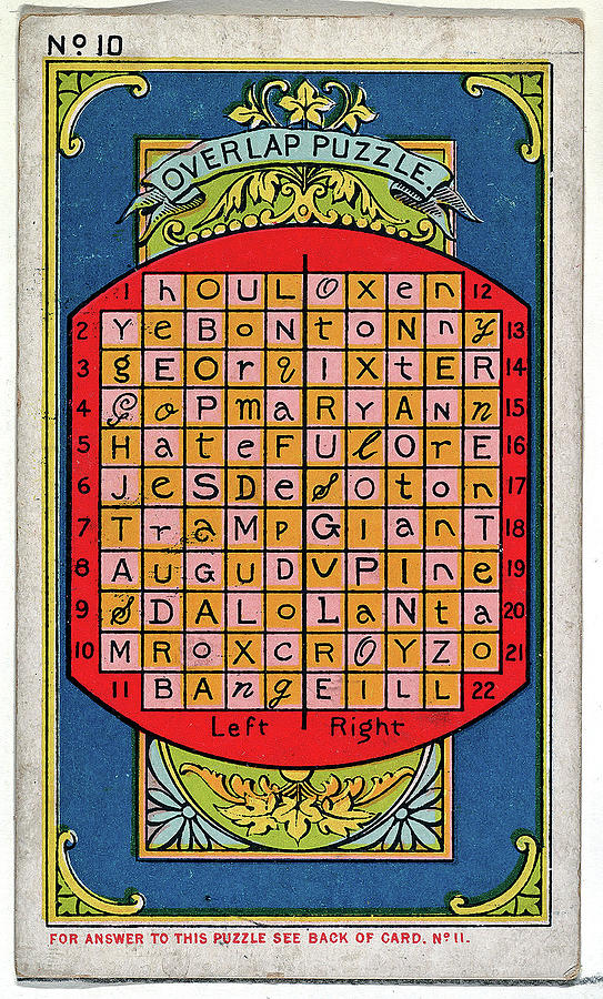 Puzzle Card Number 10 The Overlap Puzzle from the Jokes series N118 ...