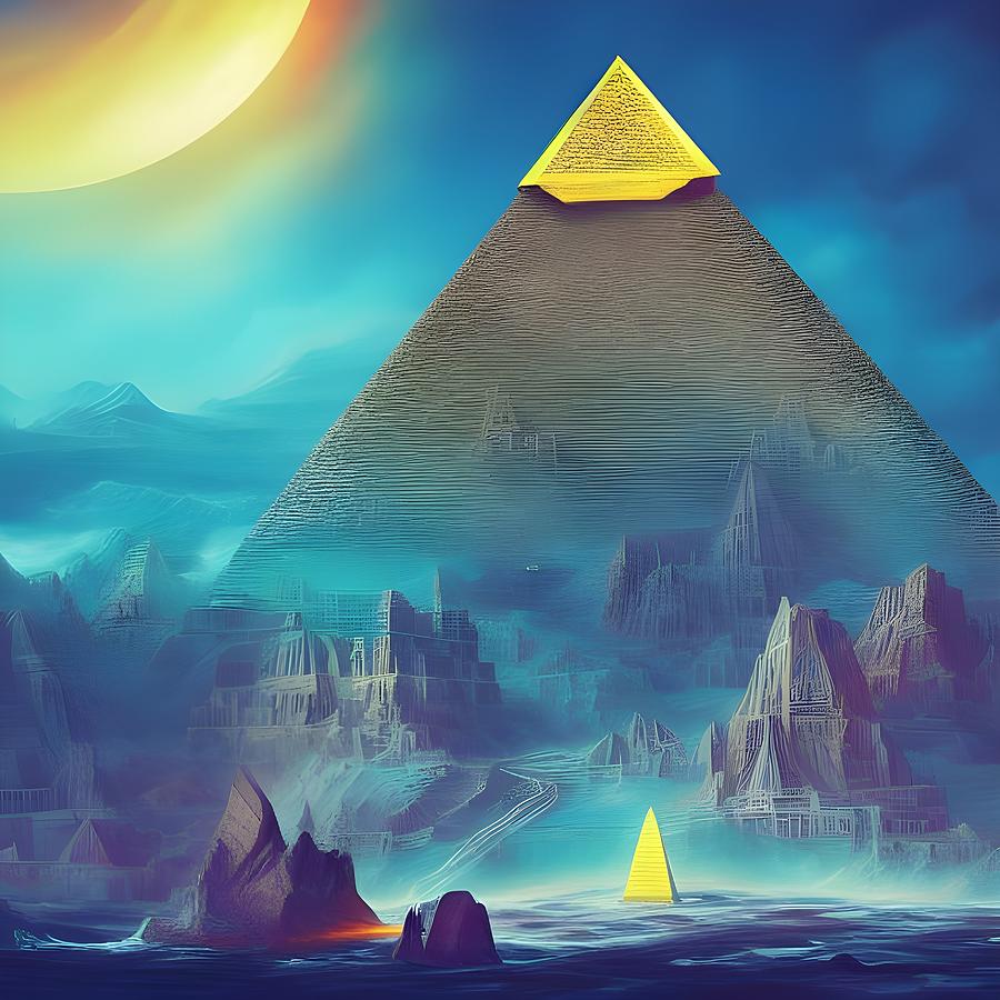 Pyramid of Time - AI Digital Art by ArtFart Industries - Fine Art America