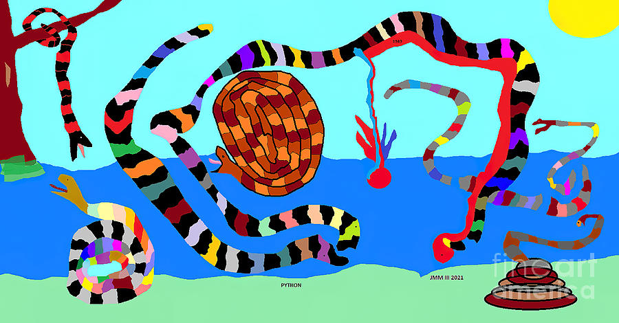 Python Digital Art by John Molinari - Fine Art America