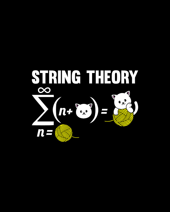 Quantum Physics Cat Scientist - Physicist String Theory Digital Art by ...