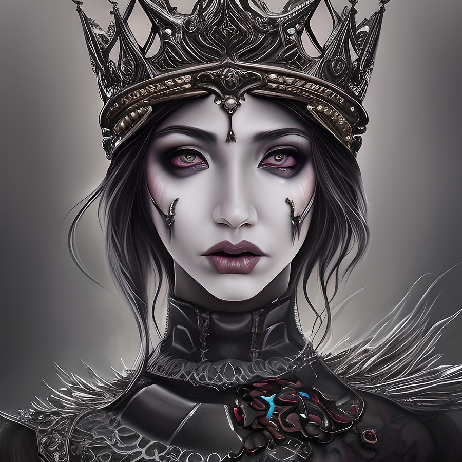 Queen Alicia Gothic Royalty of Mythical Origins Digital Art by Bella ...